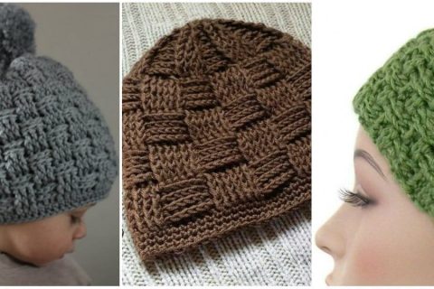 Spiral Beanie Hat for Child and Adult Free Crochet Patterns