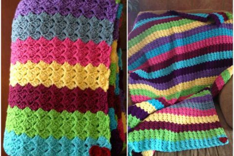 Candy Sweet Shell Stitch Blankets