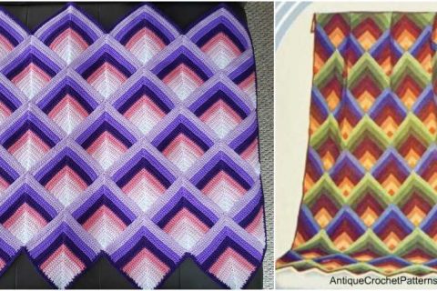 Optical Illusion Blanket Free Crochet Patterns