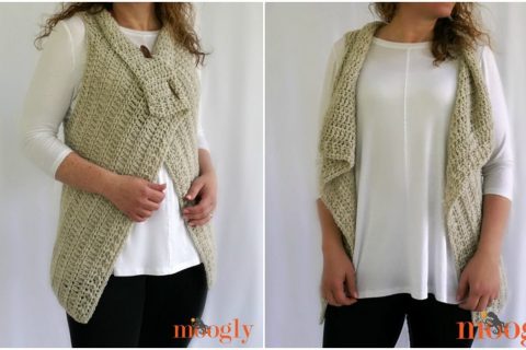 Asymmetric Front Cardigan Free Crochet Patterns