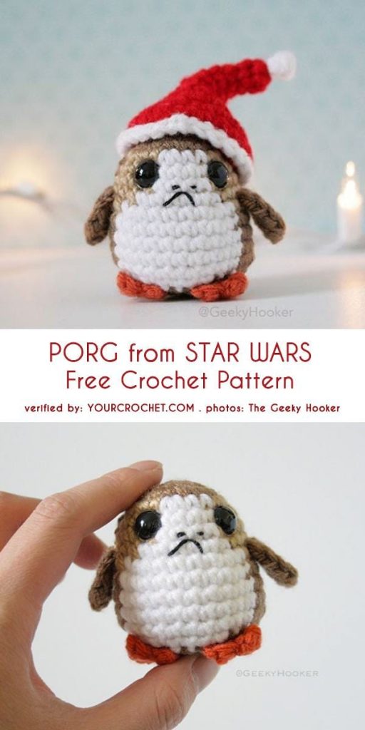 Amigurumi Porg from Star Wars: The Last Jedi Free Crochet Pattern ...