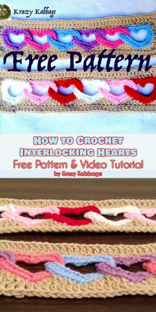 How to Crochet an Interlocking Heart Pattern Free Crochet Pattern + Video