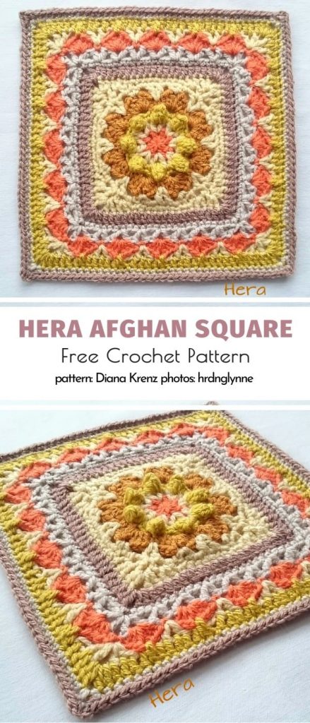 Flowery Afghan Squares Free Crochet Patterns - Your Crochet