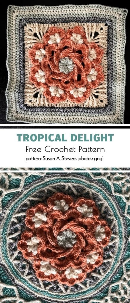 Flowery Afghan Squares Free Crochet Patterns - Your Crochet