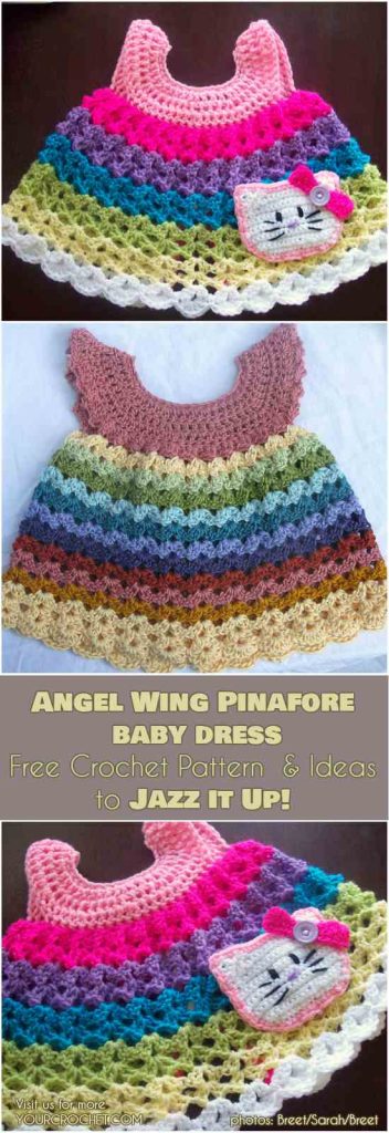 How to Crochet Angel Wing Baby Dress Patterns Free - Your Crochet