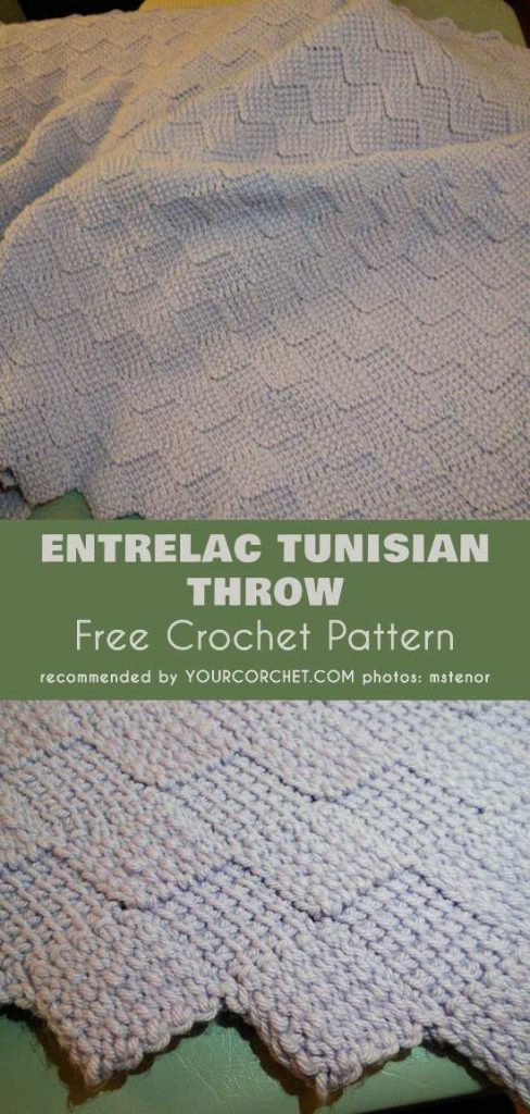 Babyghan – Tunisian Crochet Entrelac Throw Free Crochet Pattern and ...
