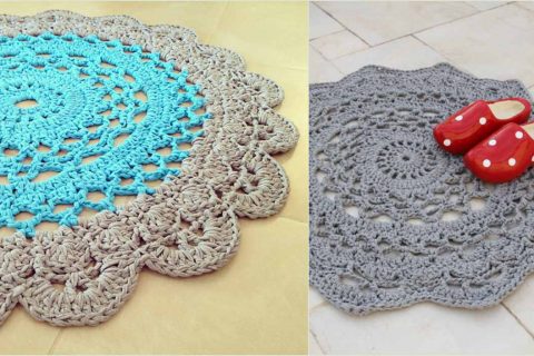 Circular Rug from Scraps Free Crochet Patterns