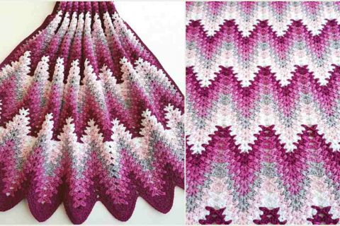 Optical Illusion Blanket Free Crochet Patterns