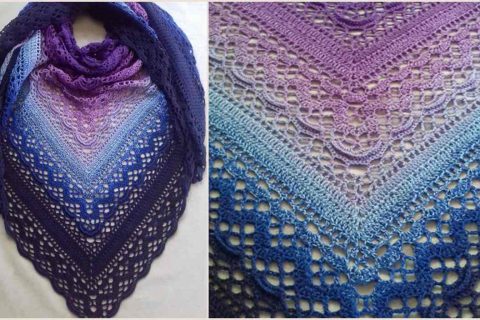 Mahogany Shawl Free Crochet Pattern