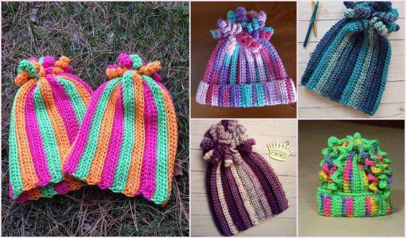 Spiral Beanie Hat for Child and Adult Free Crochet Patterns - Your Crochet