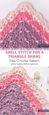 Top 10 Crochet Stitch Ideas for Triangle Shawls + Video Tutorial - Your ...