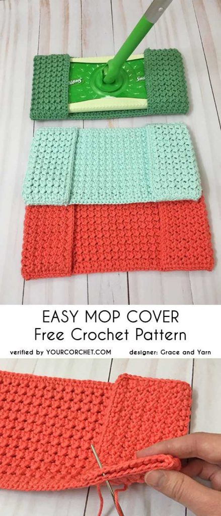 Swiffer Mop Cover Free Crochet Patterns + Video - Your Crochet
