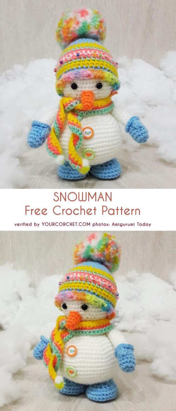 7 Little Snowman Free Crochet Patterns - Your Crochet
