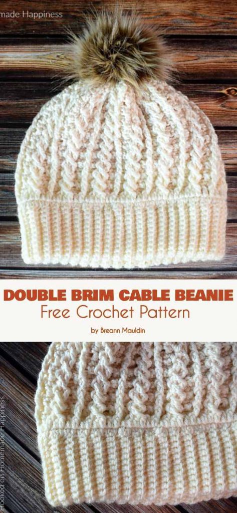 Lovely Cable Hat Free Crochet Patterns - Your Crochet