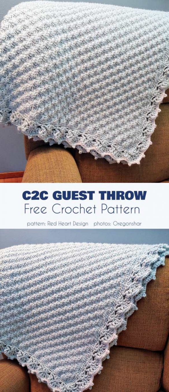 C2C Guest Throw Free Crochet Pattern - Your Crochet