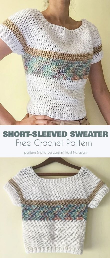 Short Sleeved Summer Sweater Free Crochet Patterns - Your Crochet
