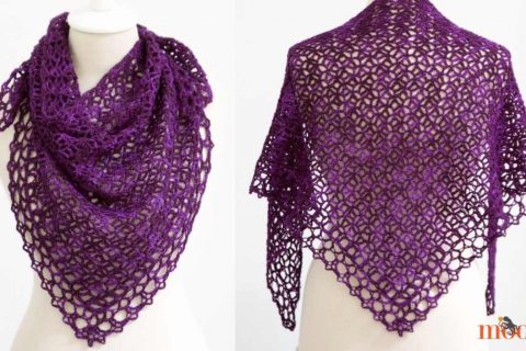 Mahogany Shawl Free Crochet Pattern