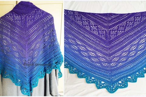 Mahogany Shawl Free Crochet Pattern