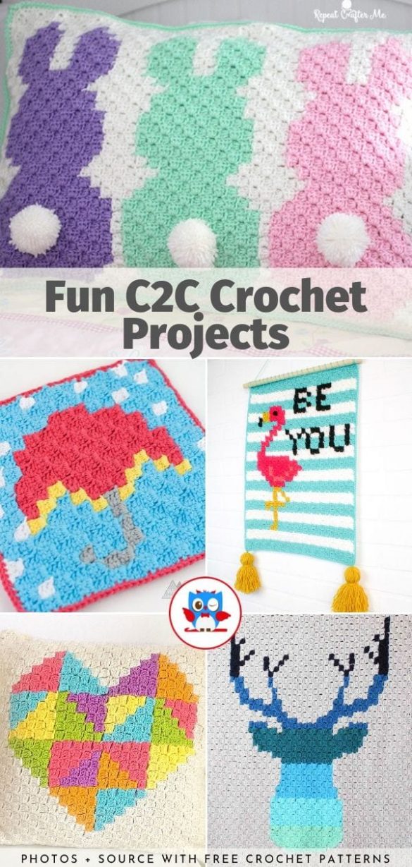 Fun C2C Crochet Projects Free Patterns - Your Crochet