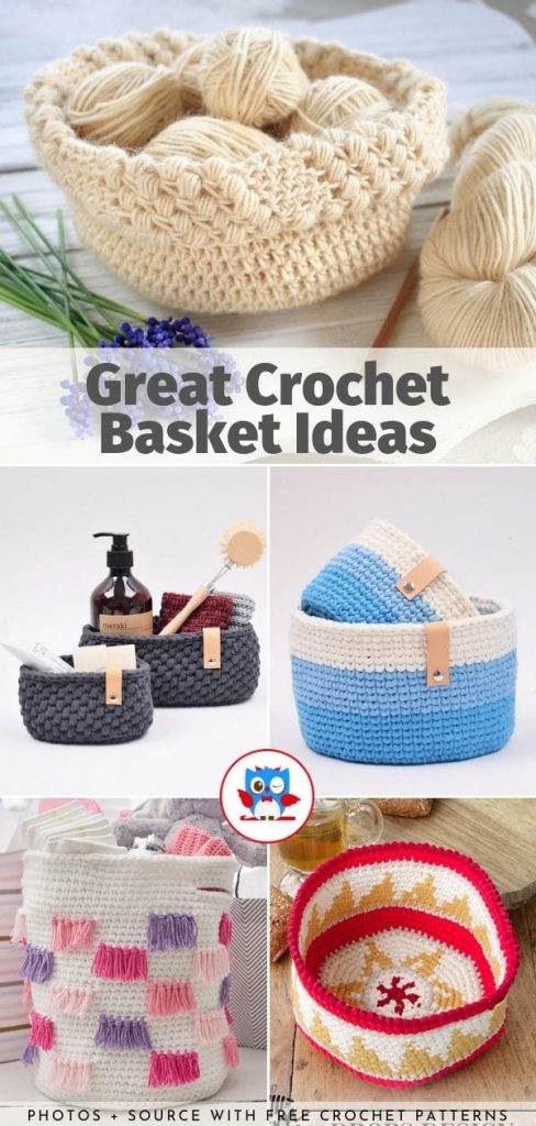 Great Crochet Basket Ideas Free Patterns - Your Crochet