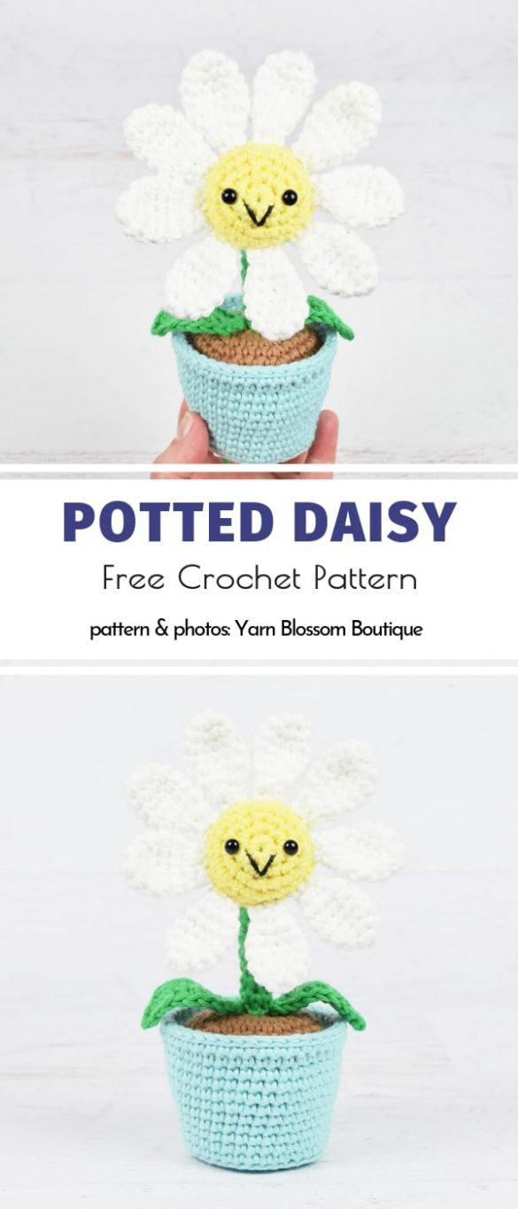 Crochet Potted Flowers Free Patterns - Your Crochet