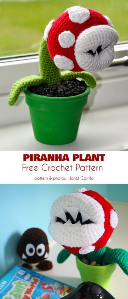 Mario Bros. Piranha Plant Free Crochet Pattern