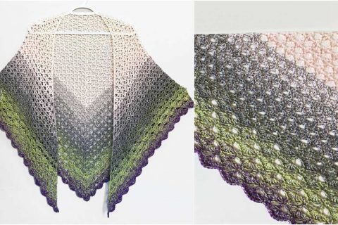 Mahogany Shawl Free Crochet Pattern