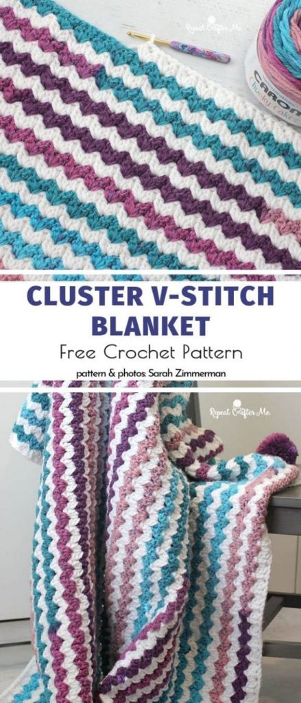 V Stitch Crochet Blankets Free Patterns - Your Crochet