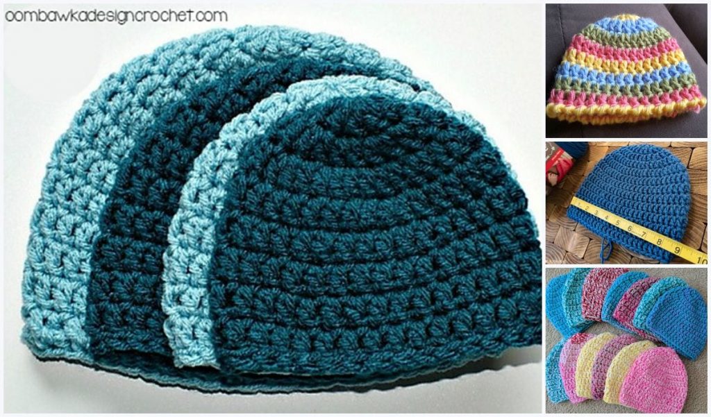 Easy Beanies Hats Free Crochet Patterns