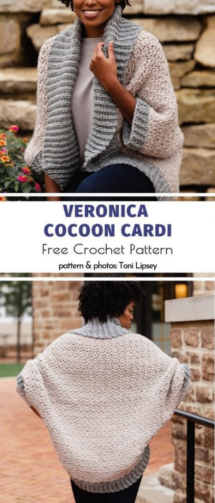 Airy Cocoon Cardigan Free Crochet Patterns - Your Crochet