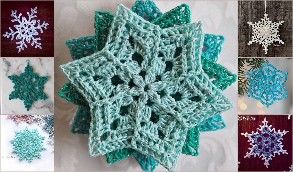 Collection Of The Best Free Snowflake Crochet Patterns