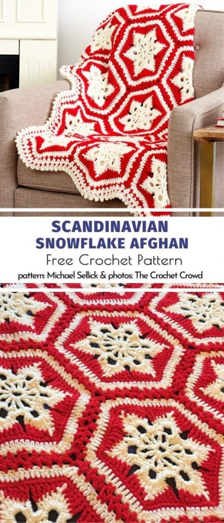 Festive Snowflake Blanket Free Crochet Patterns - Your Crochet
