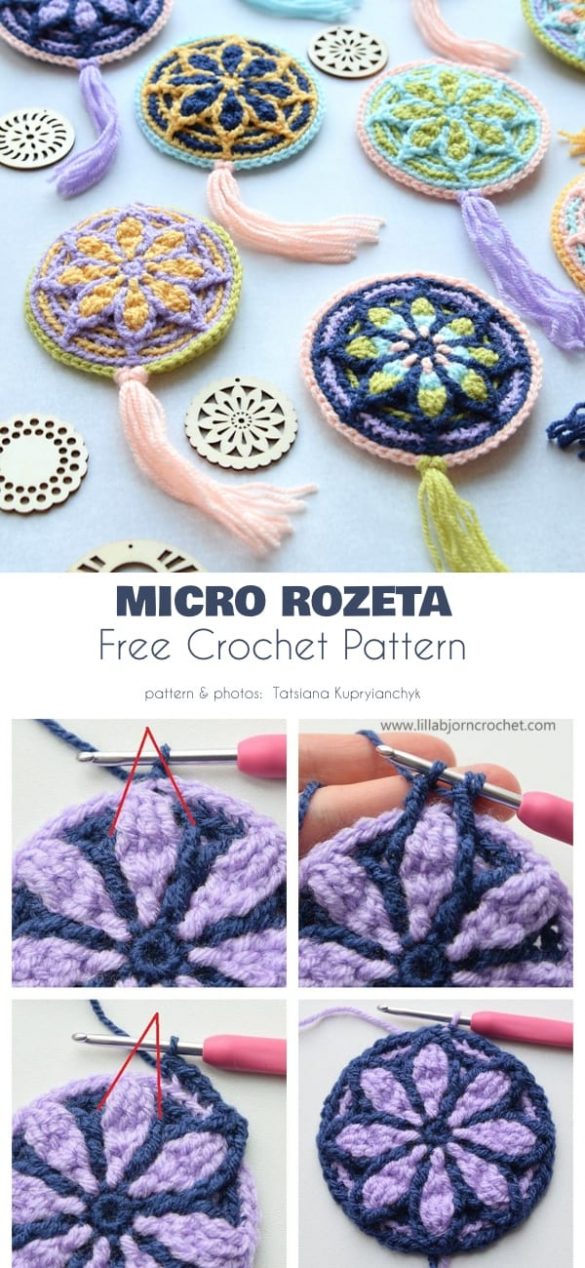 Crochet Rosette Free Pattern & Ideas - Your Crochet