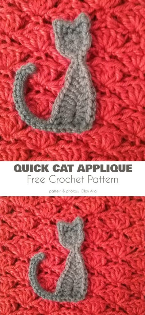Cute Cat Applique Free Crochet Patterns + Video - Your Crochet