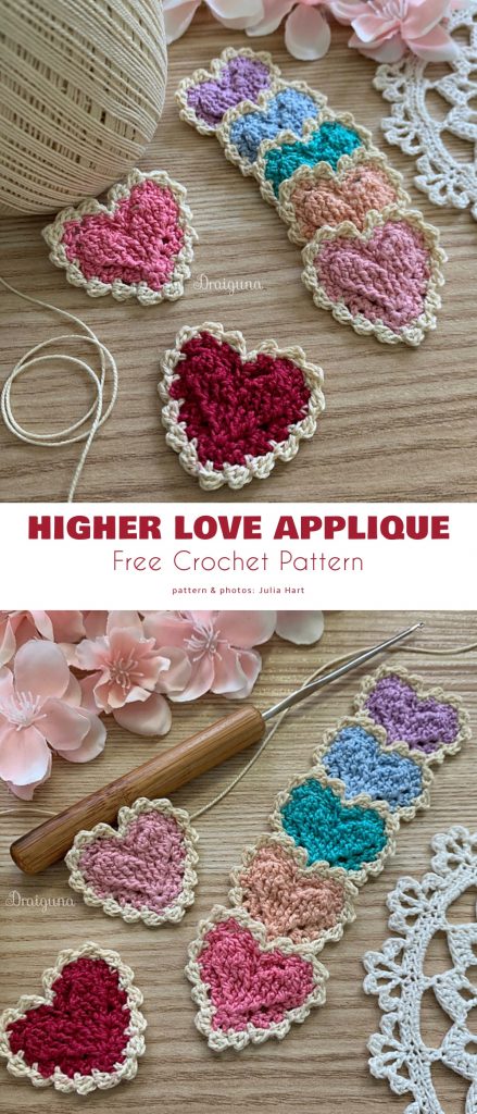 Crochet Heart Hanger, Applique… Free Patterns - Your Crochet