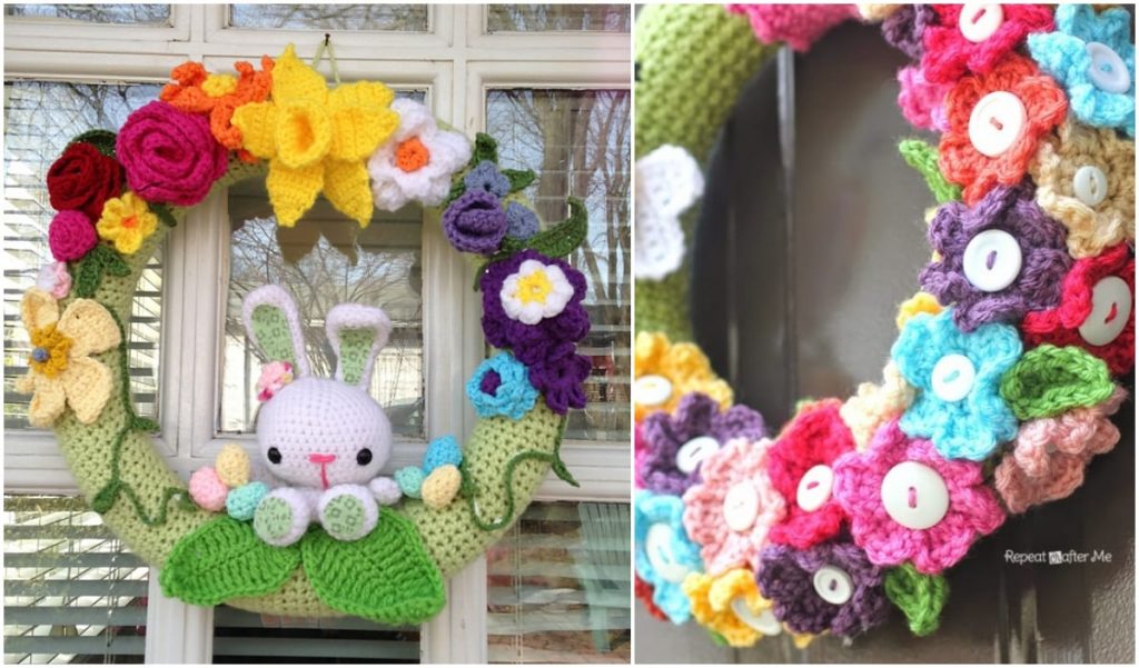 Spring Wreath Free Crochet Patterns - Your Crochet