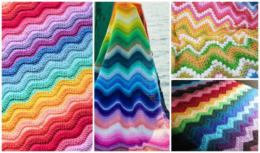 Rainbow Ripple Blanket Ideas and Free Crochet Patterns - Your Crochet