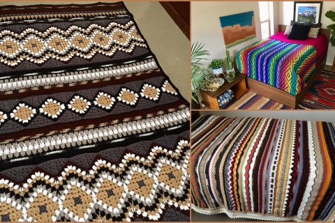 Prairie Star Throw Free Crochet Pattern