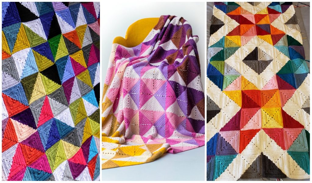 Triangle-Based Blanket Free Crochet Patterns - Your Crochet