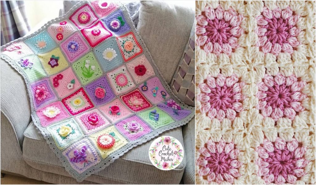 Beautiful Crochet Flower Blanket Free Patterns - Your Crochet