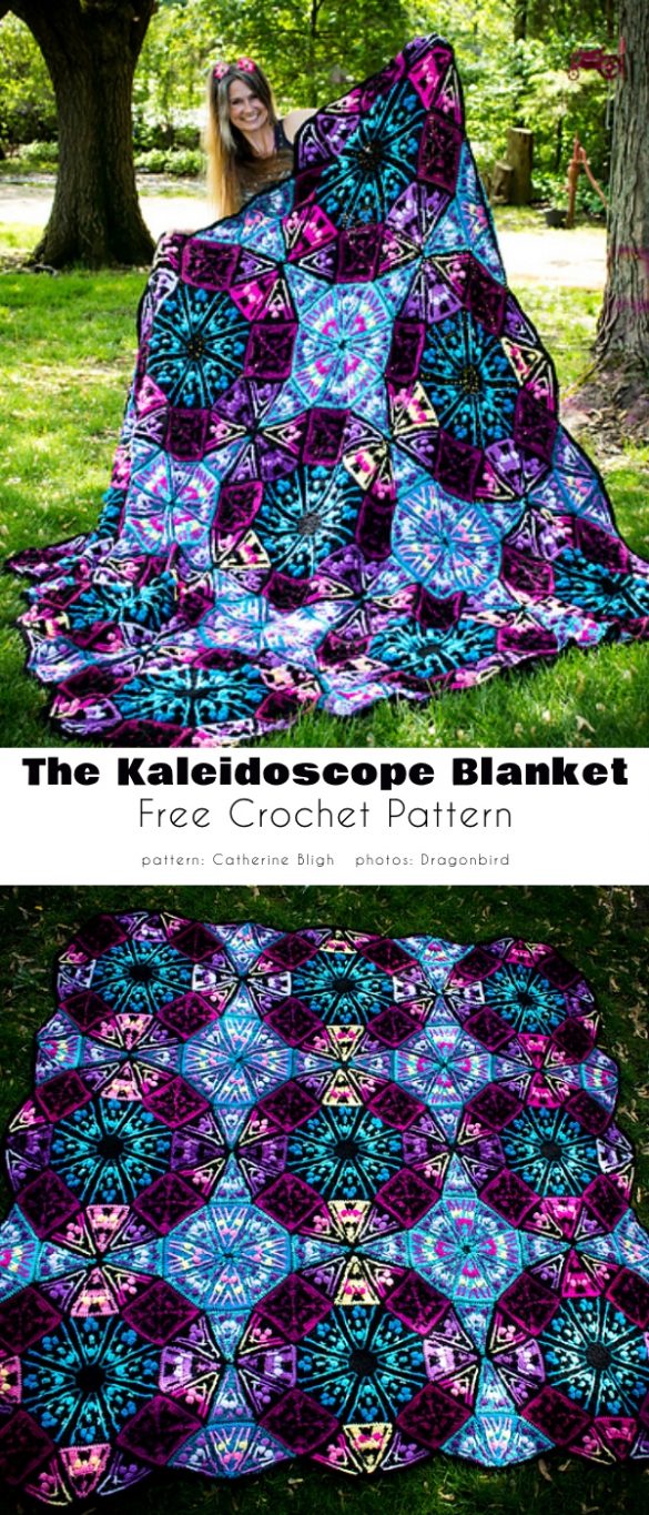 Color Kaleidoscope Blanket Free Crochet Patterns - Your Crochet