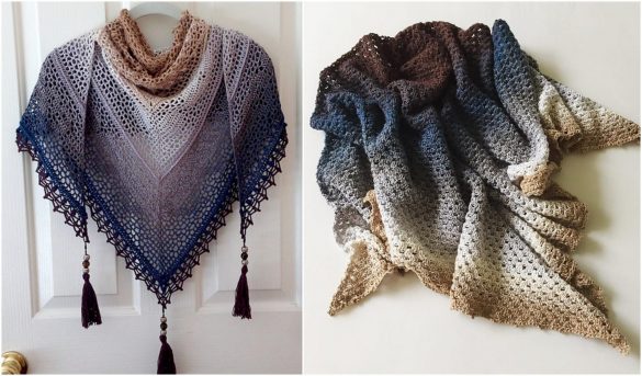 Alaskan Waffle Shawl Free Crochet Pattern