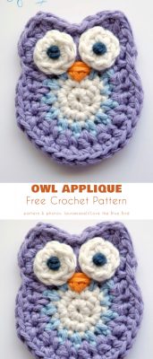 Owl Applique Free Crochet Patterns - Your Crochet