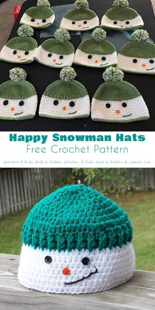 Snowman Hat Free Crochet Patterns - Your Crochet