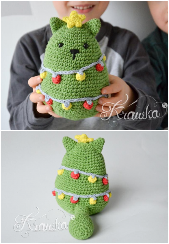 Christmas Cat Tree Ornament Crochet Ideas - Your Crochet