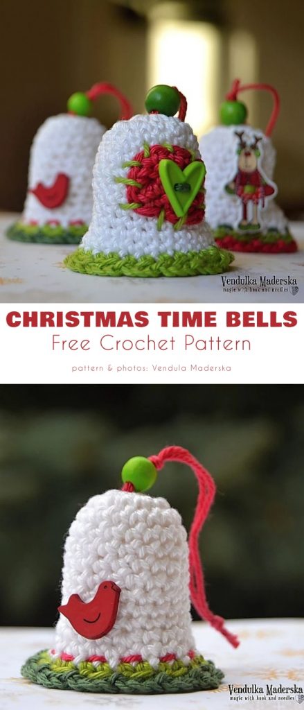 Christmas Bell Ornament Free Crochet Patterns - Your Crochet