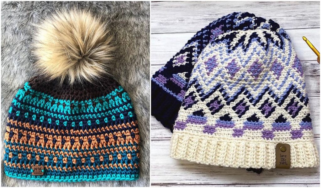 Mosaic Hat Free Crochet Patterns - Your Crochet