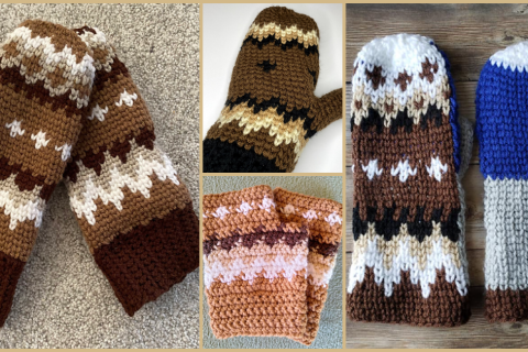Striped Mittens, Free Crochet Patterns