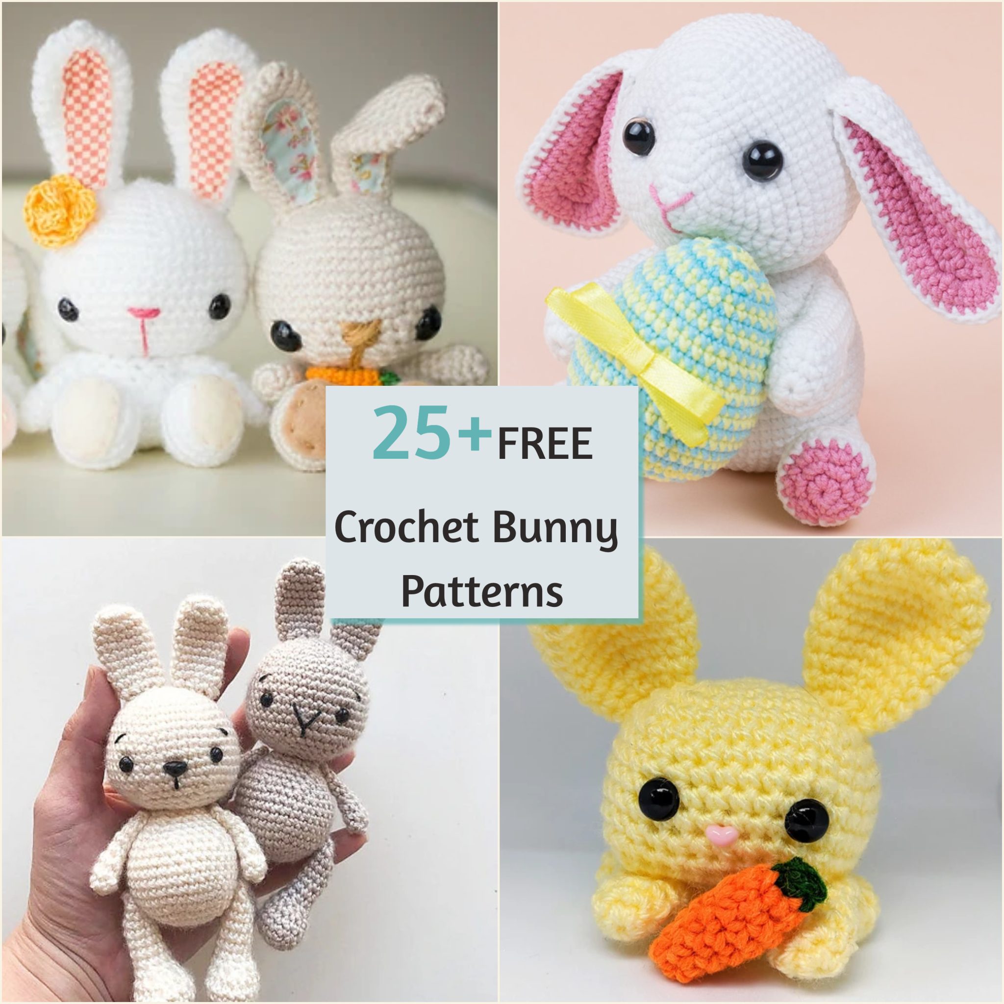 Free Crochet Bunny Pattern Ideas. 25+ Free Patterns!