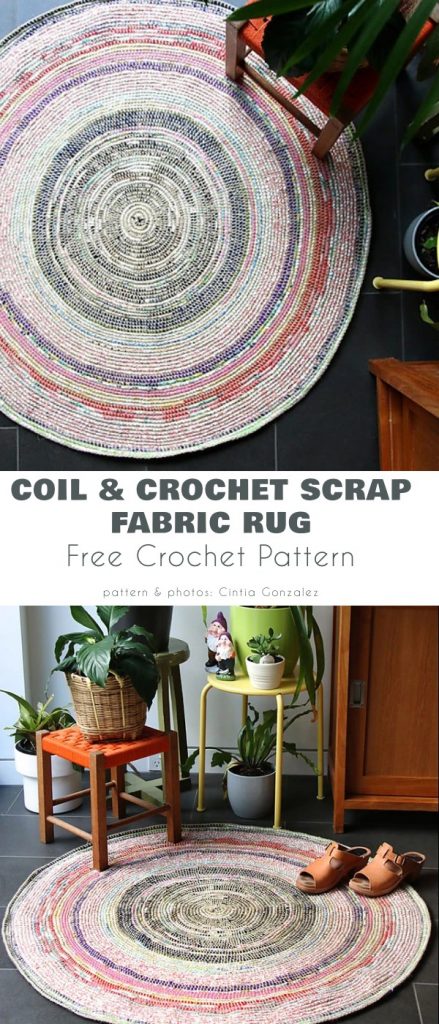Scrap Round Rug Free Crochet Patterns - Your Crochet